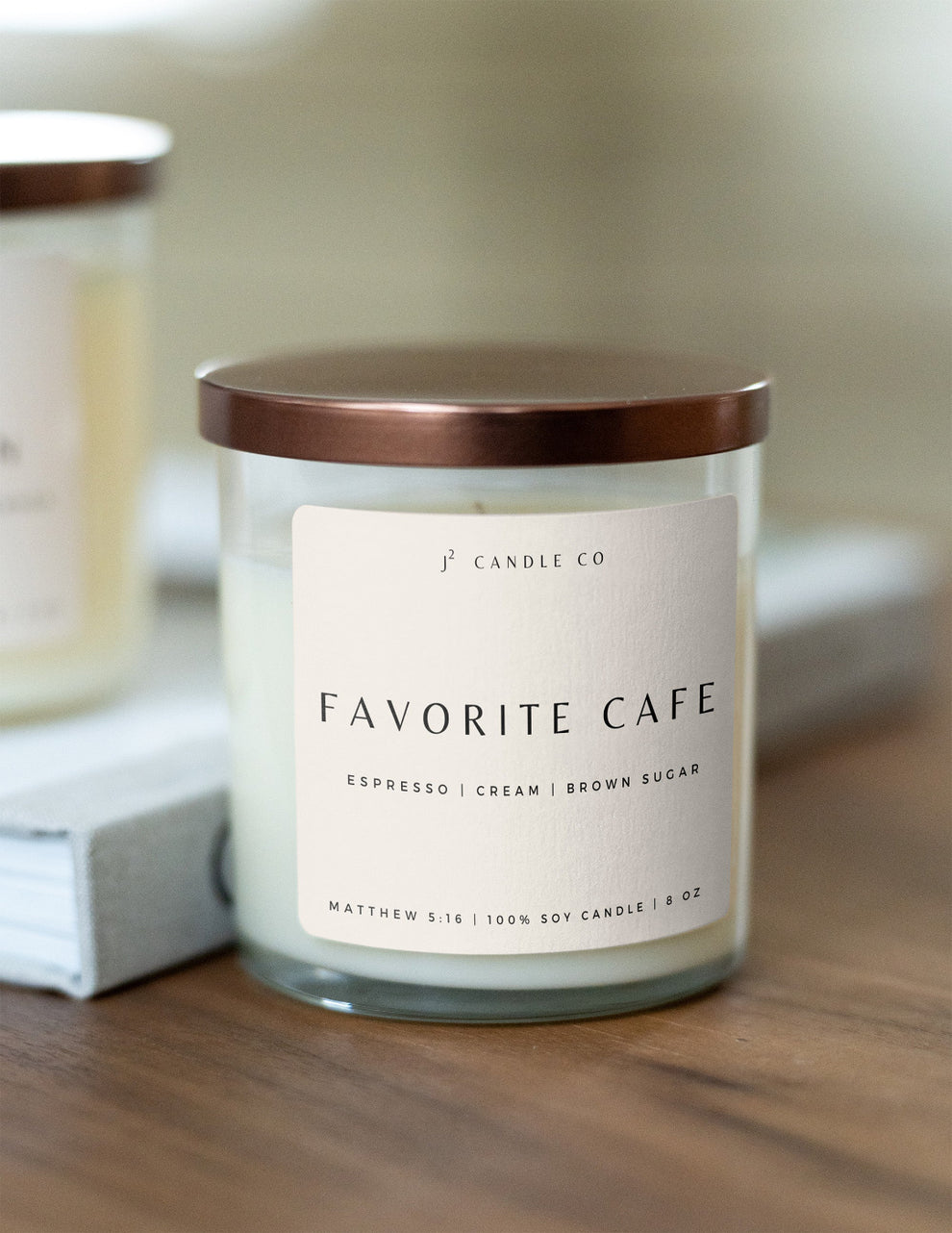Favorite Cafe - Espresso, Cream, Brown Sugar Scent – J Squared Candle Co.